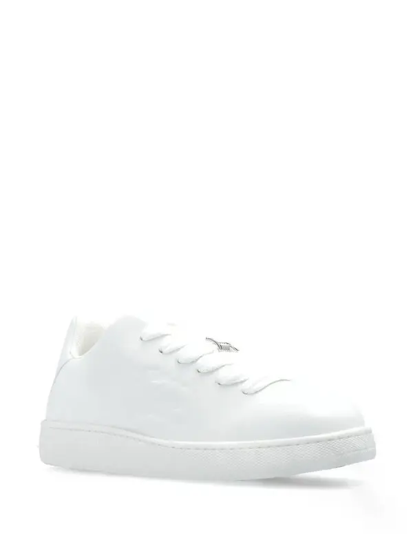 Burberry Twisted Metal Detail Leather Sneakers