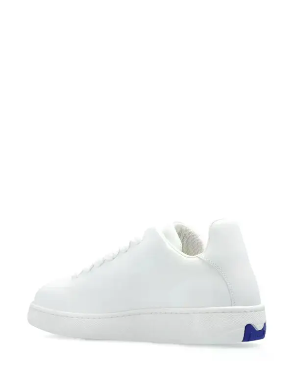 Burberry Twisted Metal Detail Leather Sneakers