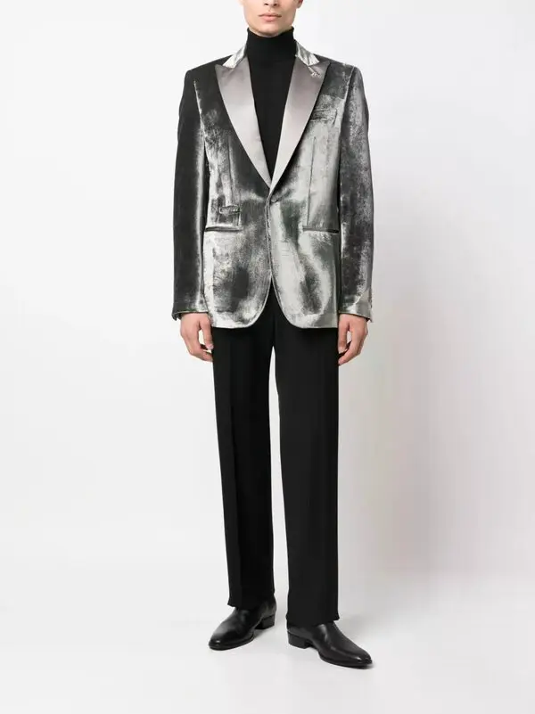 Philipp Plein Single-breasted Velvet Blazer
