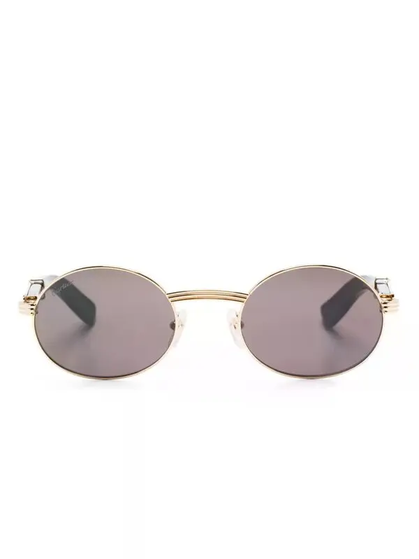Cartier Giverny Oval-frame Sunglasses - Black