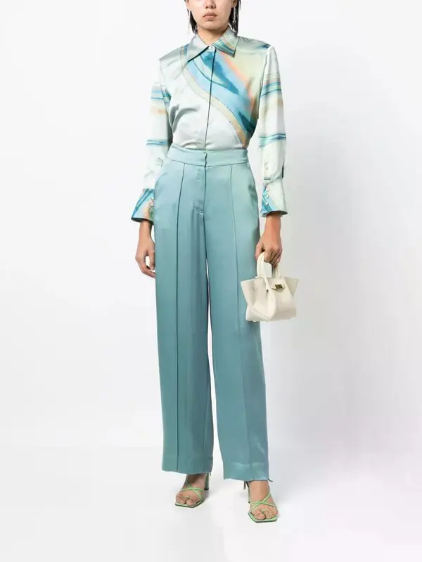 Simkhai Elika Marble-print Shirt
