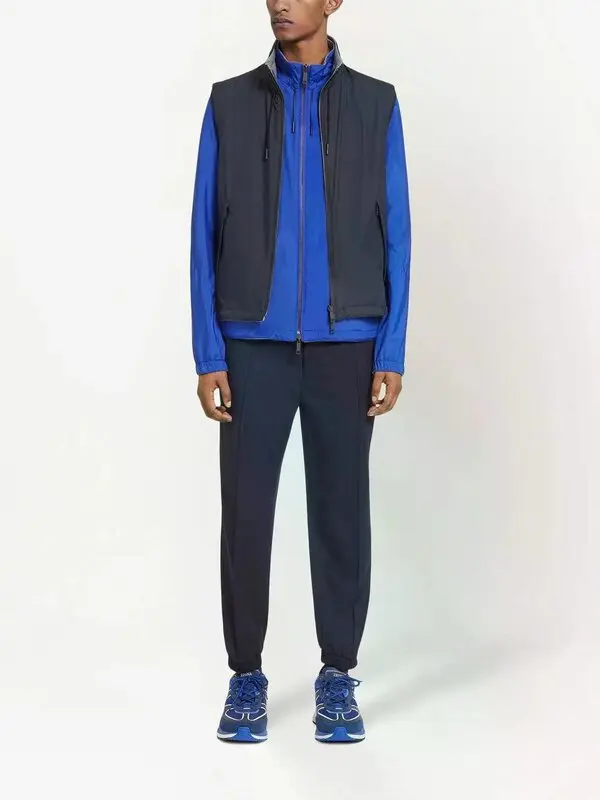 Zegna Reversible Zip-up Vest - Blue