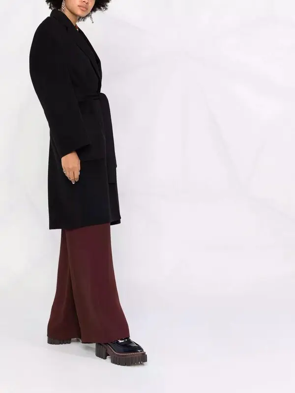 10 CORSO COMO Belted Single-breasted Coat - Black