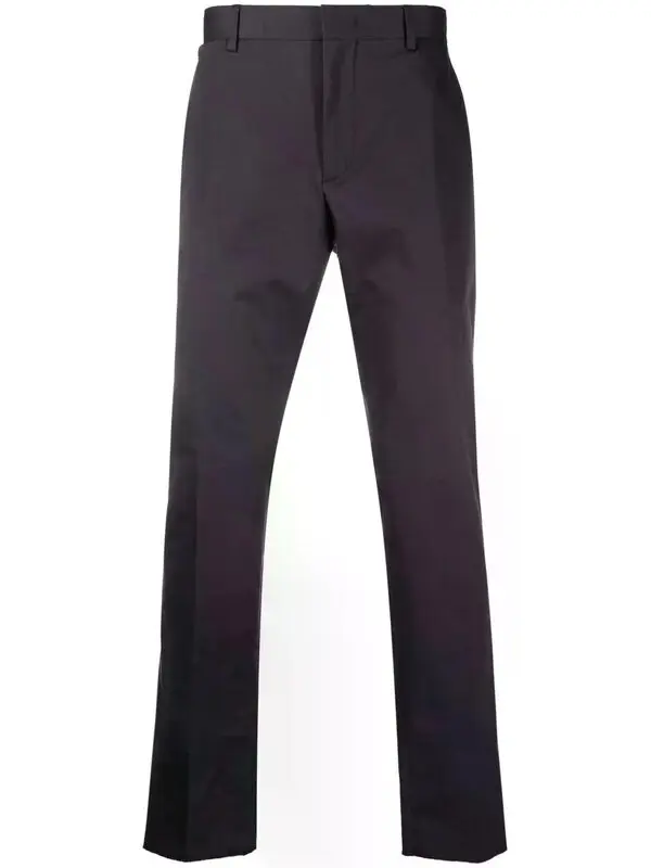 Zegna Straight-leg Cotton Trousers - Blue