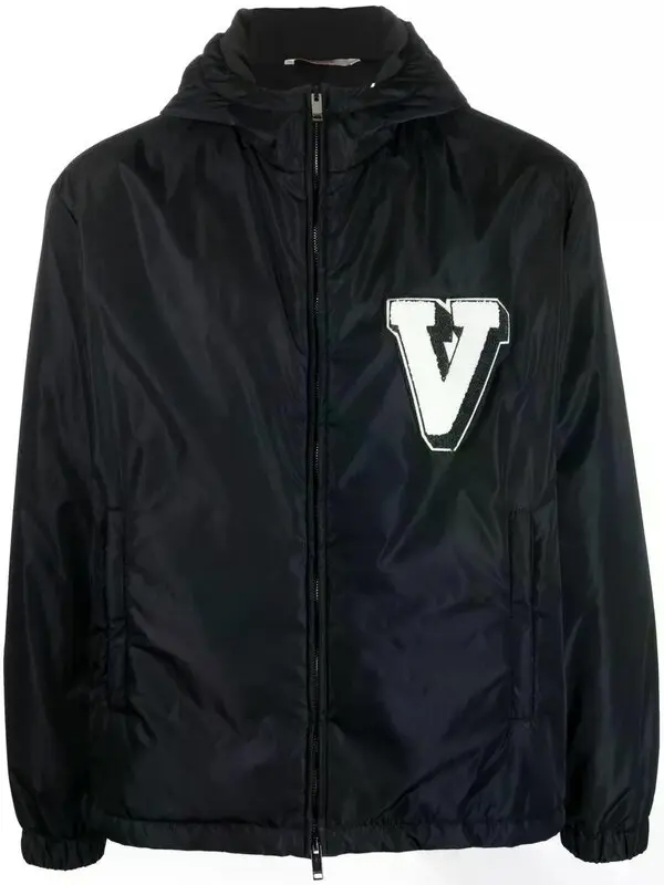 Valentino Garavani Logo-patch Hooded Jacket