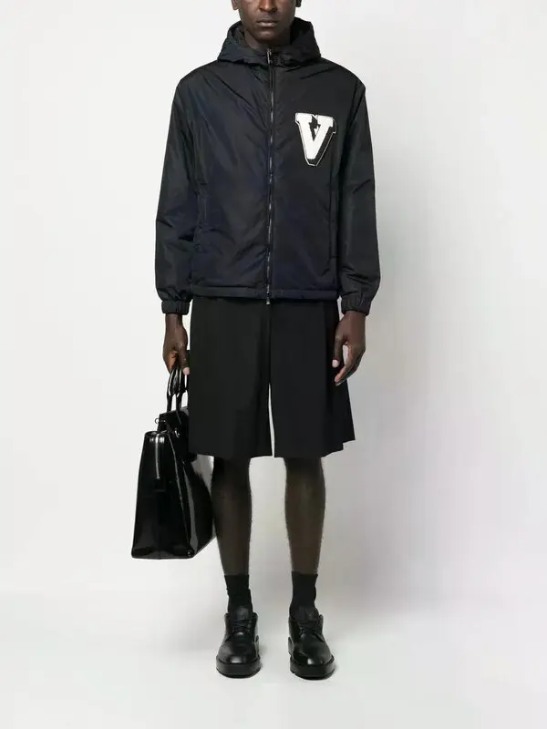 Valentino Garavani Logo-patch Hooded Jacket