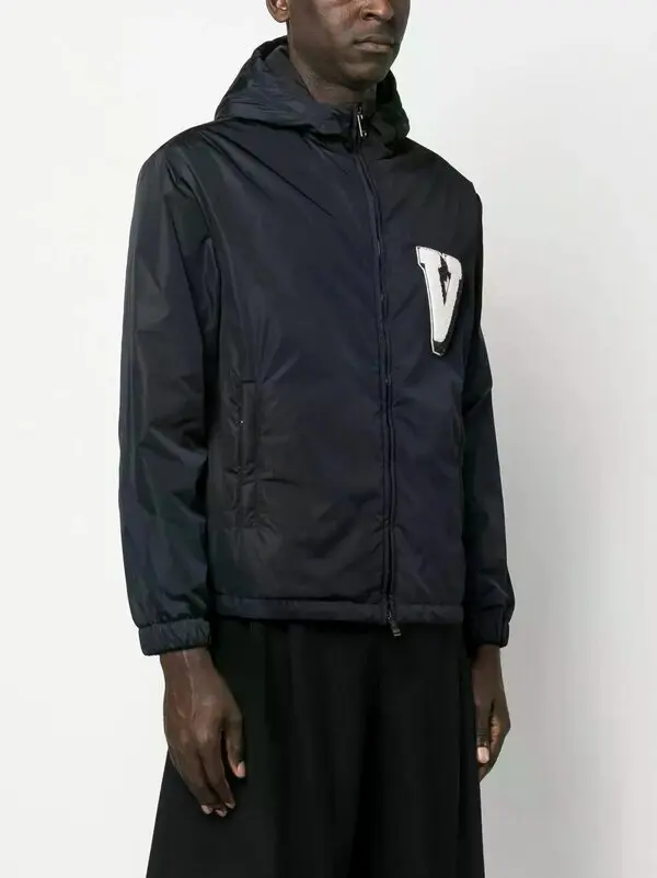Valentino Garavani Logo-patch Hooded Jacket
