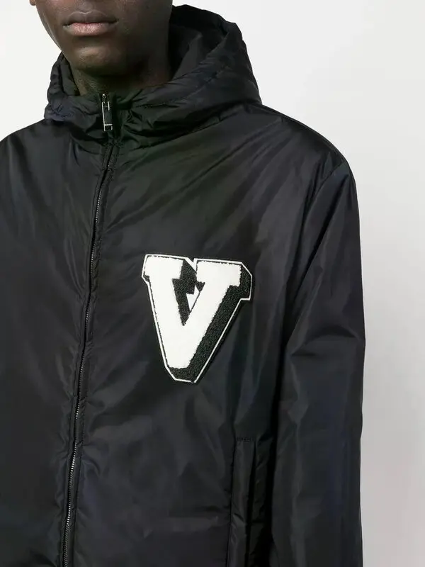 Valentino Garavani Logo-patch Hooded Jacket