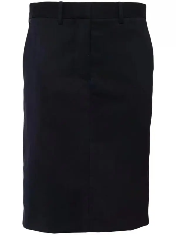 Helmut Lang Straight Wool Skirt
