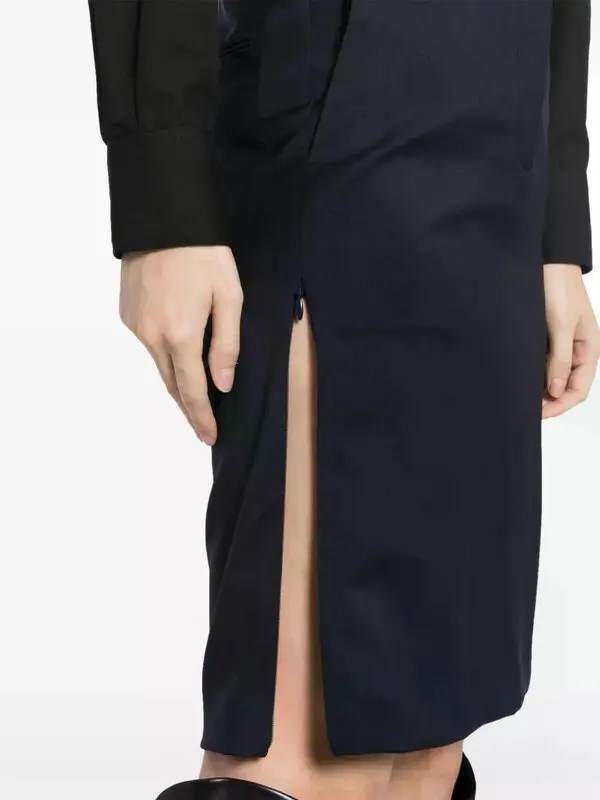 Helmut Lang Straight Wool Skirt