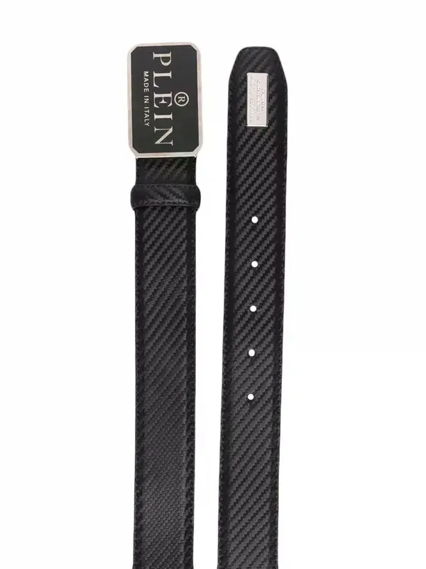 Philipp Plein Logo-plaque Textured Belt