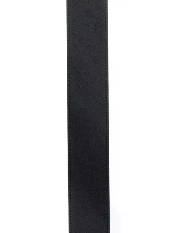 Prada Enamel-triangle-logo Leather Belt