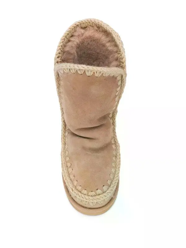 Mou Woven Detail Boots - Neutrals