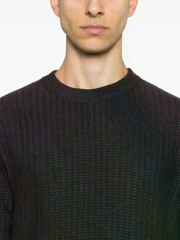 D4.0 Patterned Wool-silk Blend Sweater