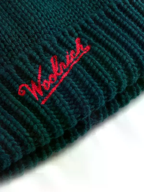 Woolrich Logo-embroidered Beanie - Green