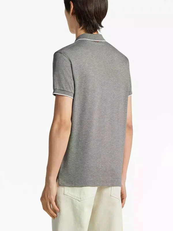 Zegna Short-sleeve Polo Shirt - Grey