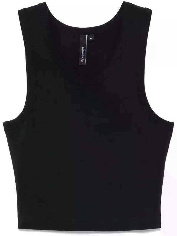 ENTIRE STUDIOS Cropped Tank Top - Black