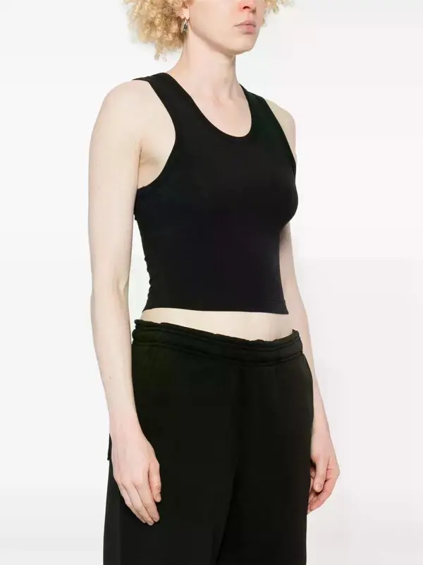 ENTIRE STUDIOS Cropped Tank Top - Black