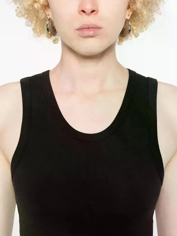 ENTIRE STUDIOS Cropped Tank Top - Black