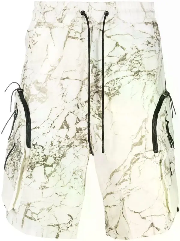 A-COLD-WALL* Marble-print Shorts - Neutrals