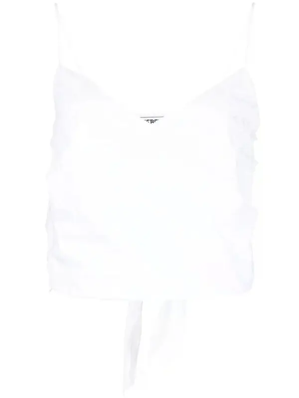 Iceberg Wraparound Cotton Top - White