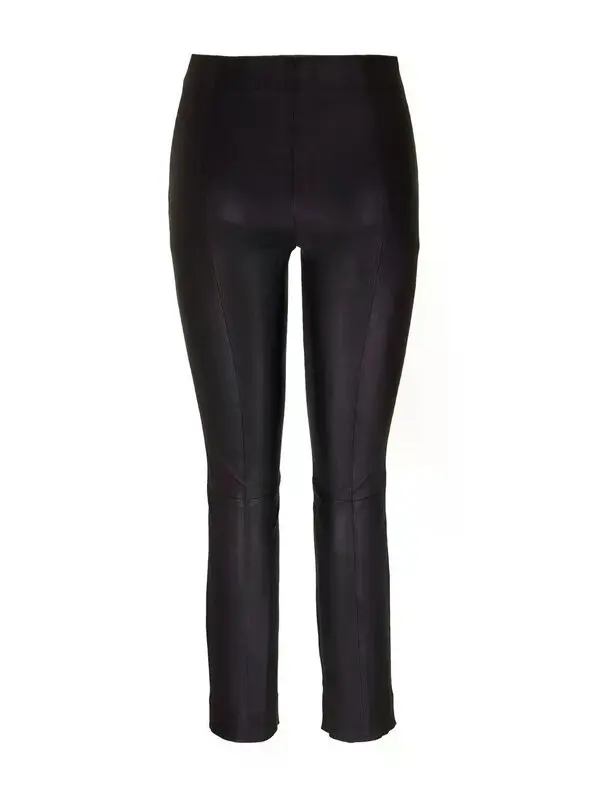 Vince Leather Slim-cut Trousers