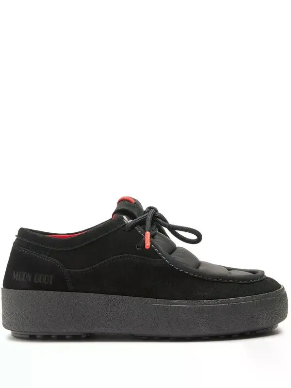 Moon Boot Mtrack Wallaby Panelled Suede Sneakers - Black