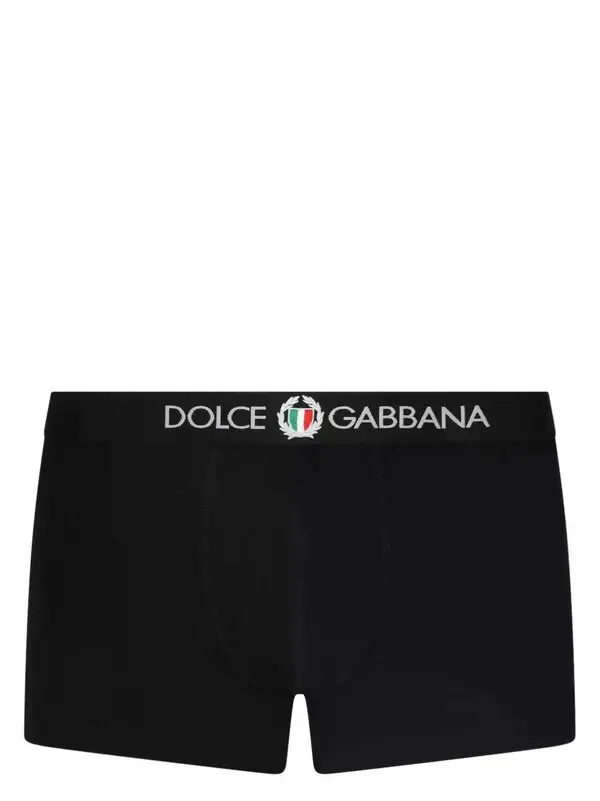 Dolce & Gabbana Logo-print Cotton Boxers - Black
