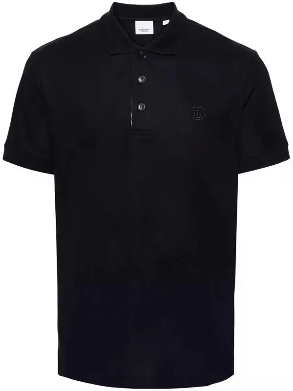 Burberry Monogram-motif Polo Shirt - Blue
