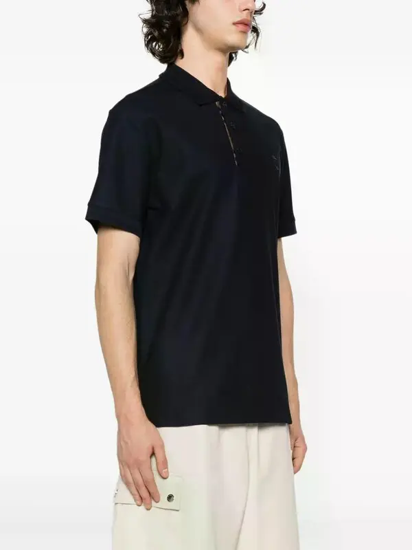 Burberry Monogram-motif Polo Shirt - Blue