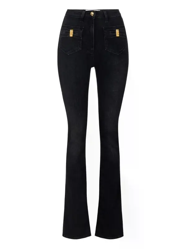 Elisabetta Franchi Logo-plaque Bootcut Jeans