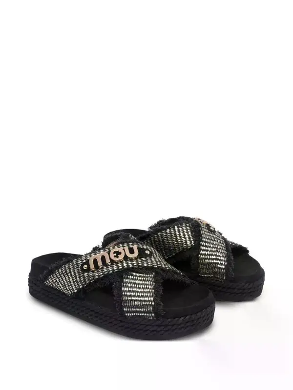 Mou Frayed-strap Platform Sandals