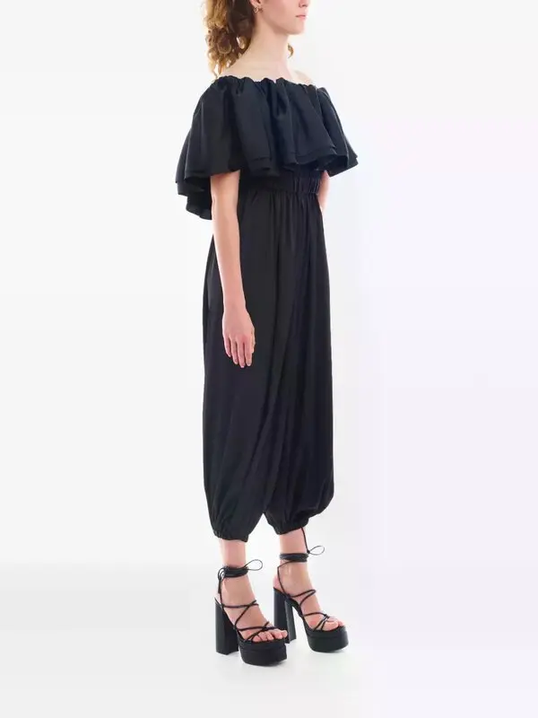 PARLOR Off-shoulder Jumpsuit With Elasticated Waistband And Ankles