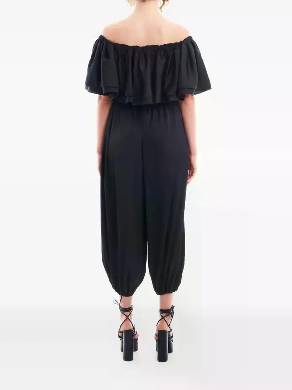 PARLOR Off-shoulder Jumpsuit With Elasticated Waistband And Ankles