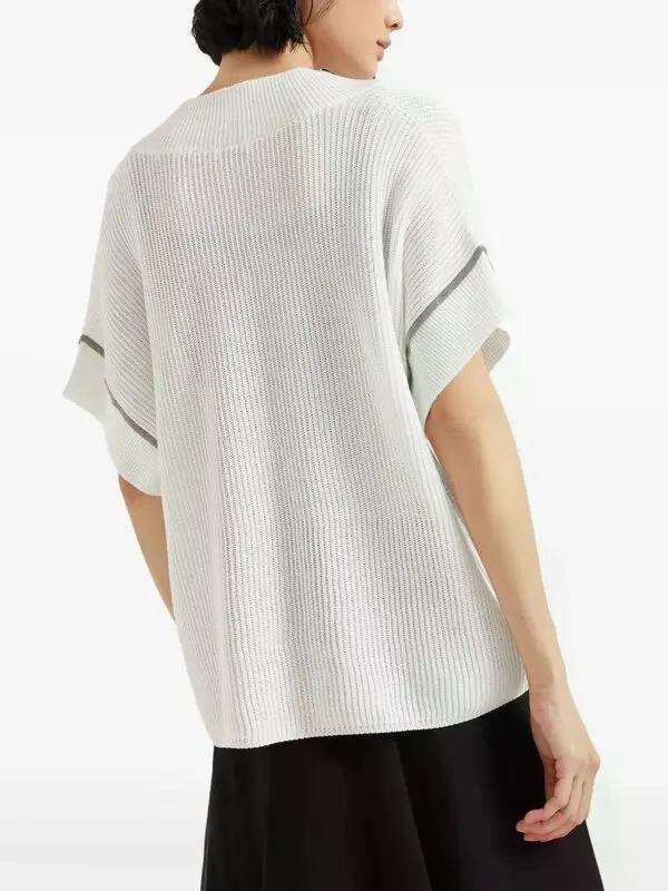 Brunello Cucinelli Monili Trim T-shirt - White