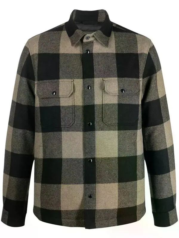 Woolrich Plaid Check Quilted Shirt Jacket