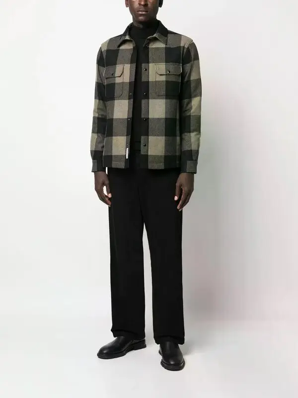 Woolrich Plaid Check Quilted Shirt Jacket