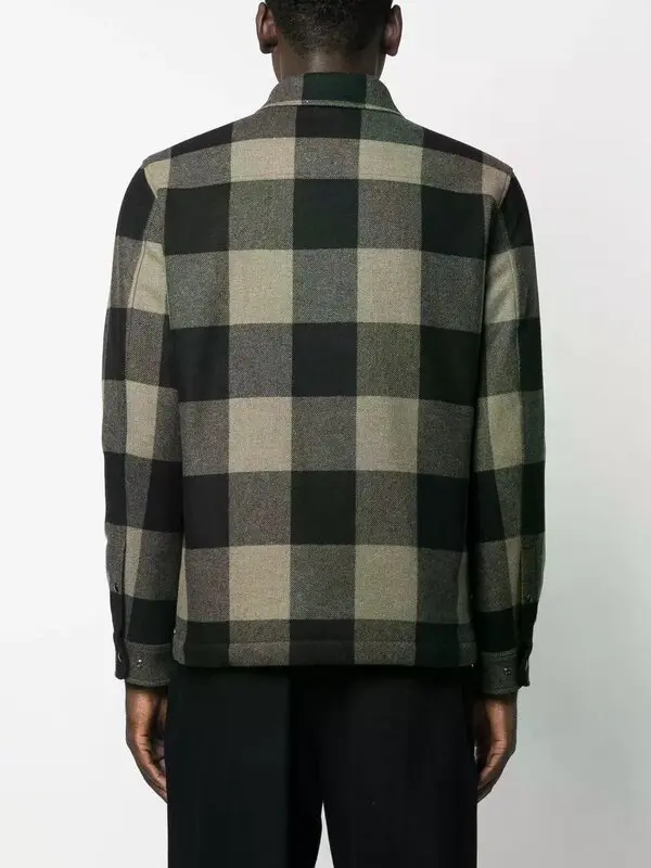 Woolrich Plaid Check Quilted Shirt Jacket