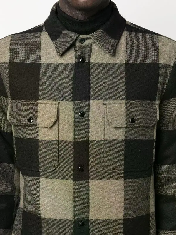 Woolrich Plaid Check Quilted Shirt Jacket