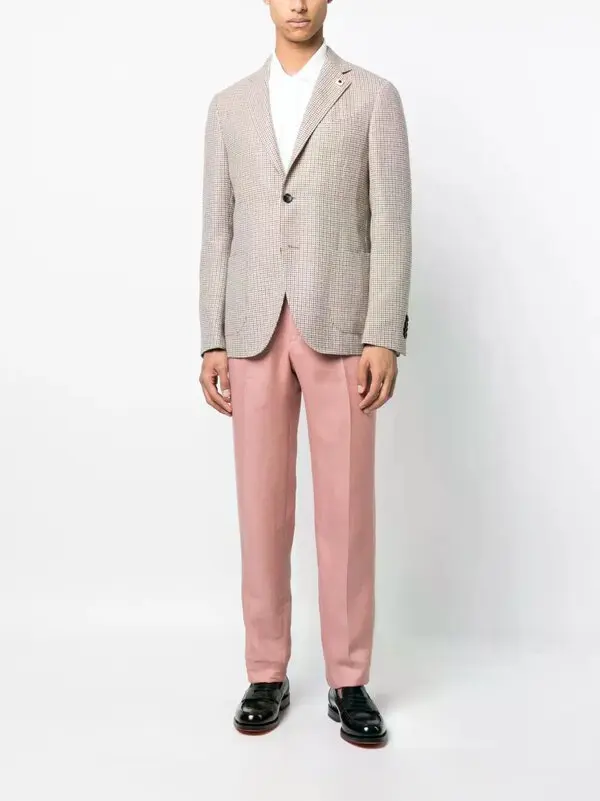 LARDINI Pota Houndstooth-pattern Blazer - Neutrals