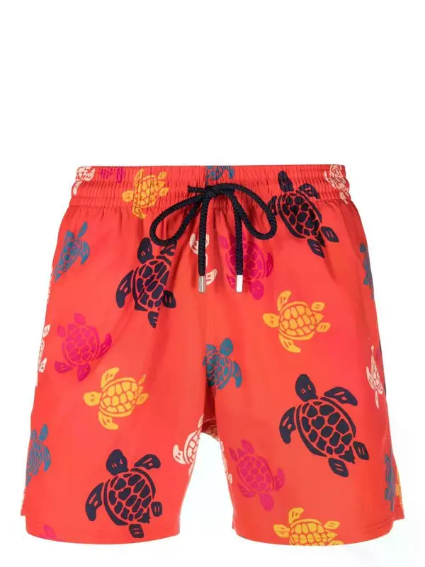 Vilebrequin Turtle-print Swim Shorts - Red