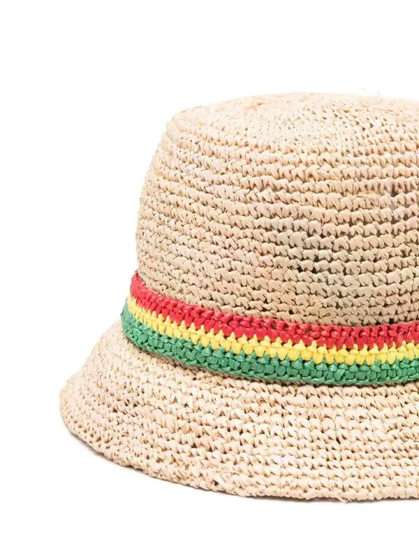 Dsquared2 Interwoven Raffia Bucket Hat