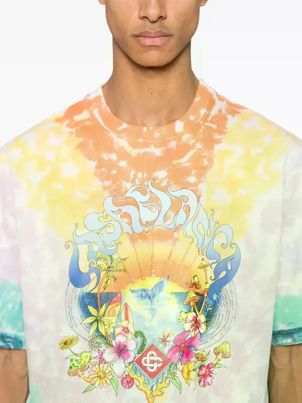 Casablanca Surf-trip Tie-dye T-shirt - Purple