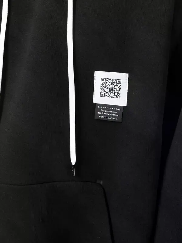 FUMITO GANRYU Cape-sleeve Drawstring Hoodie