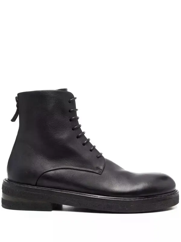 Marsèll Parrucca Leather Combat Boots - Black