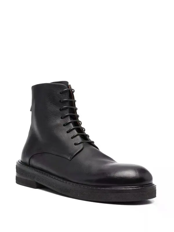 Marsèll Parrucca Leather Combat Boots - Black