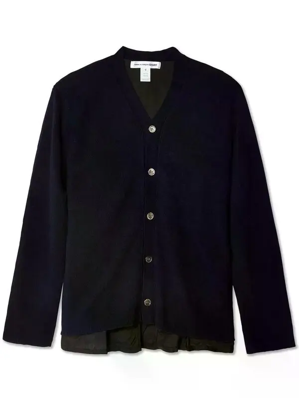 Comme Des Garçons Long-sleeve Layered Cardigan Shirt
