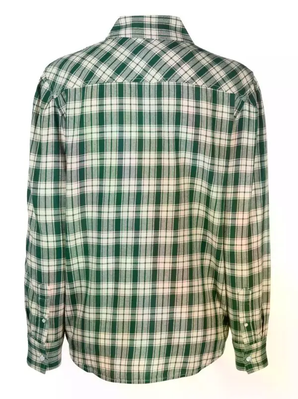 Woolrich Checked Cotton Flannel Shirt - Green