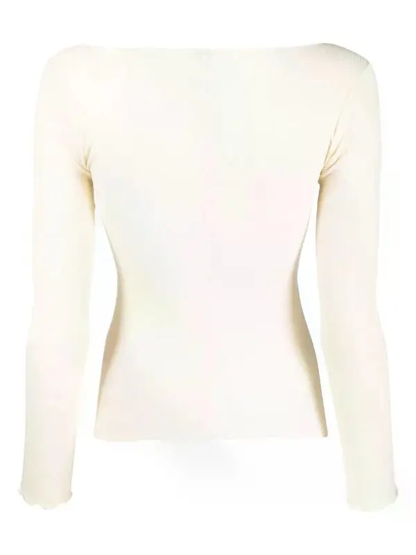 BASERANGE Scallop-edge Organic Cotton Sweater
