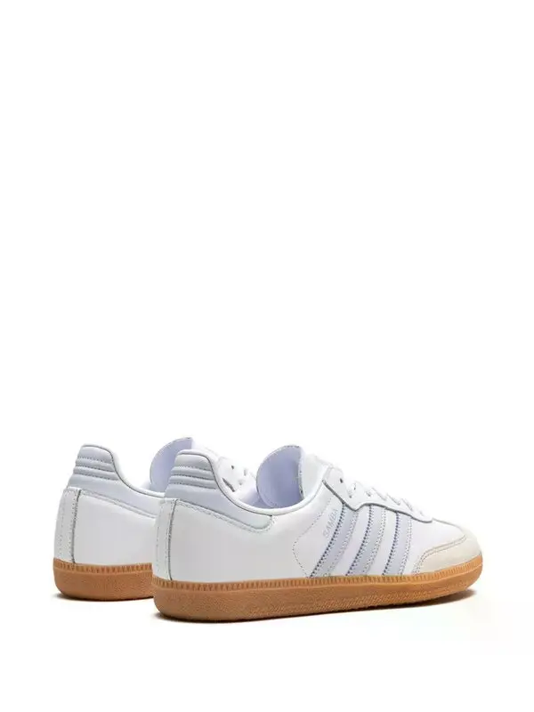 Adidas Samba Og Halo Blue Leather Sneakers - White